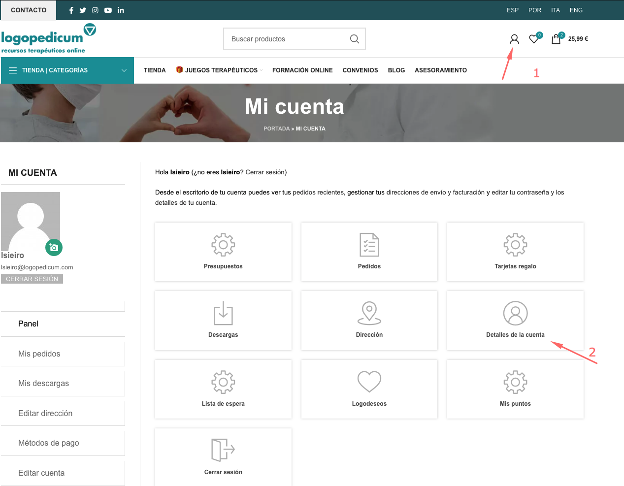 ¿Cómo actualizar mi perfil? - logopedicum