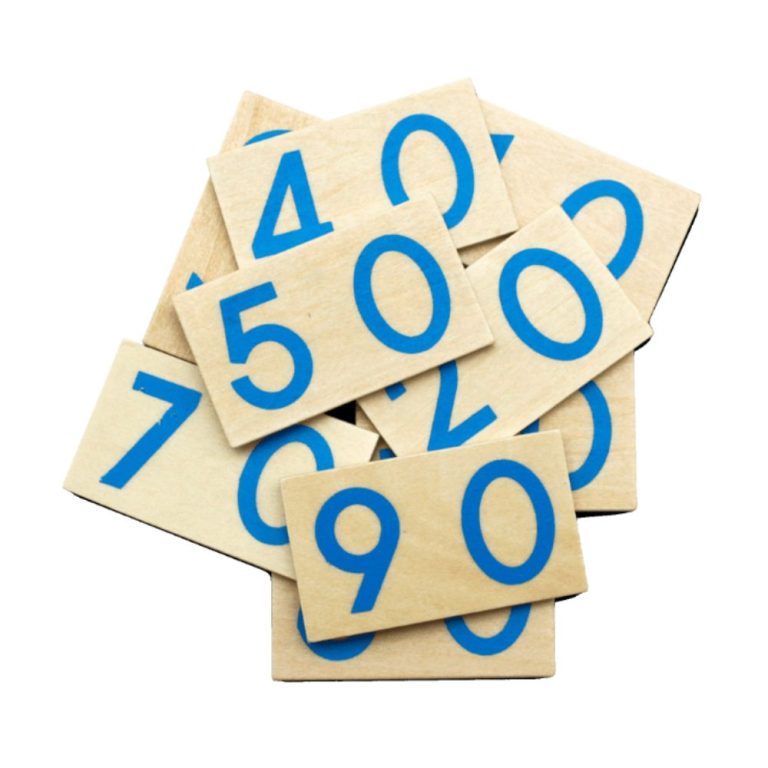 Tarjetas de madera con números - Montessori - logopedicum